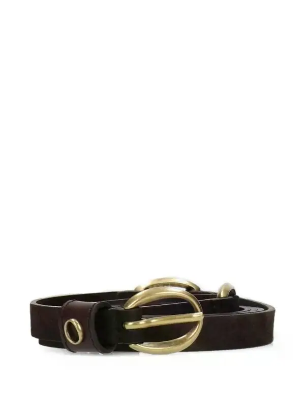ORTIGNI Belt With Gold-tone Hardware - Brown