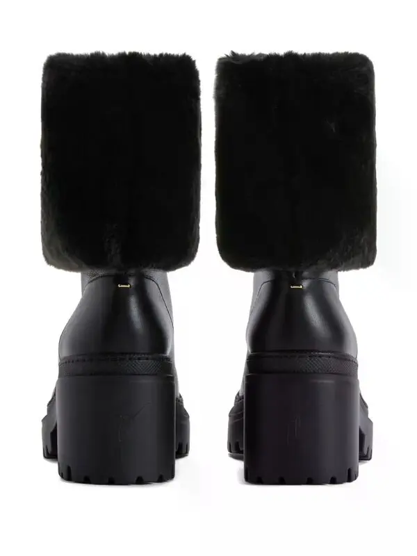 GIUSEPPE ZANOTTI Mairi Fur-cuff Boots - Black
