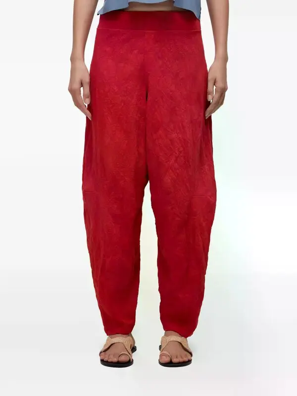 OSKLEN Crinkled-effect Balloon Trousers