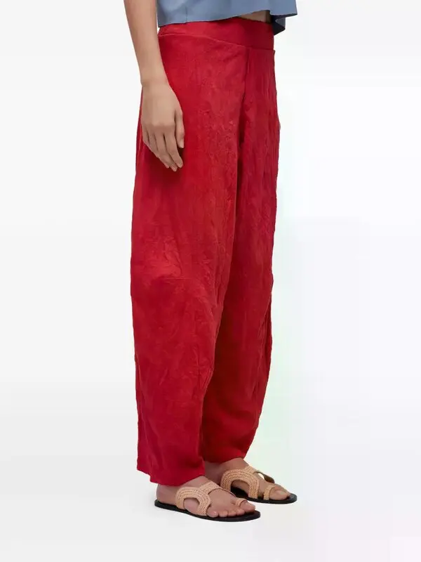 OSKLEN Crinkled-effect Balloon Trousers