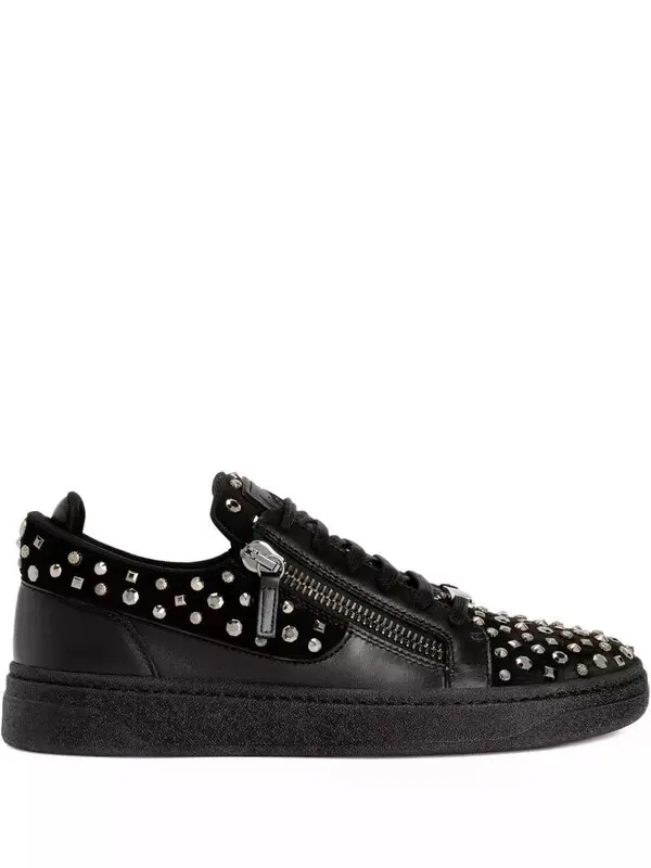 GIUSEPPE ZANOTTI Studded Zip-up Sneakers