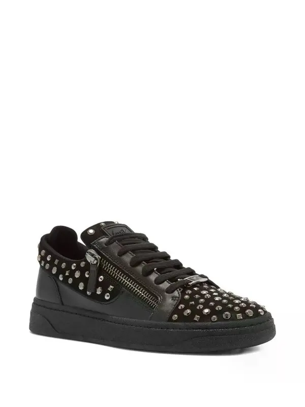 GIUSEPPE ZANOTTI Studded Zip-up Sneakers