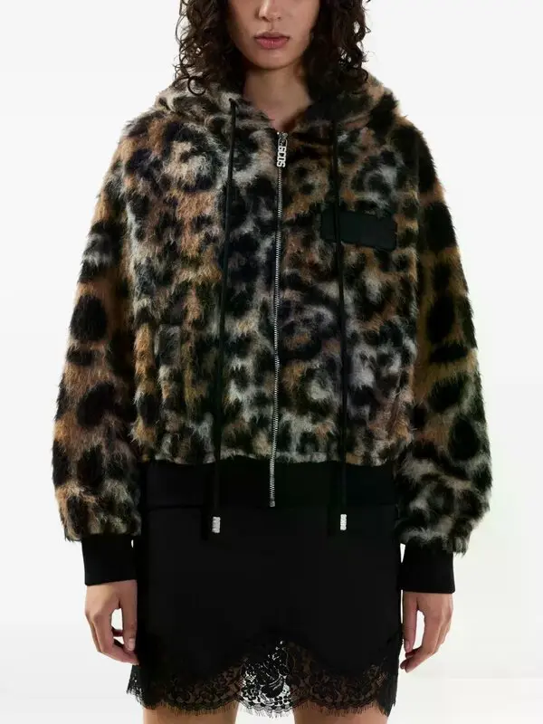 Gcds Animal-pattern Hooded Jacket
