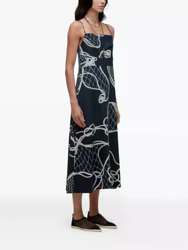 OSKLEN Rope-print Midi Dress