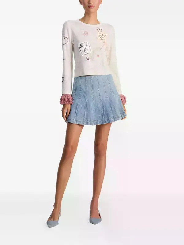 Alice + Olivia Knitted Top With Ruffled Cuffs