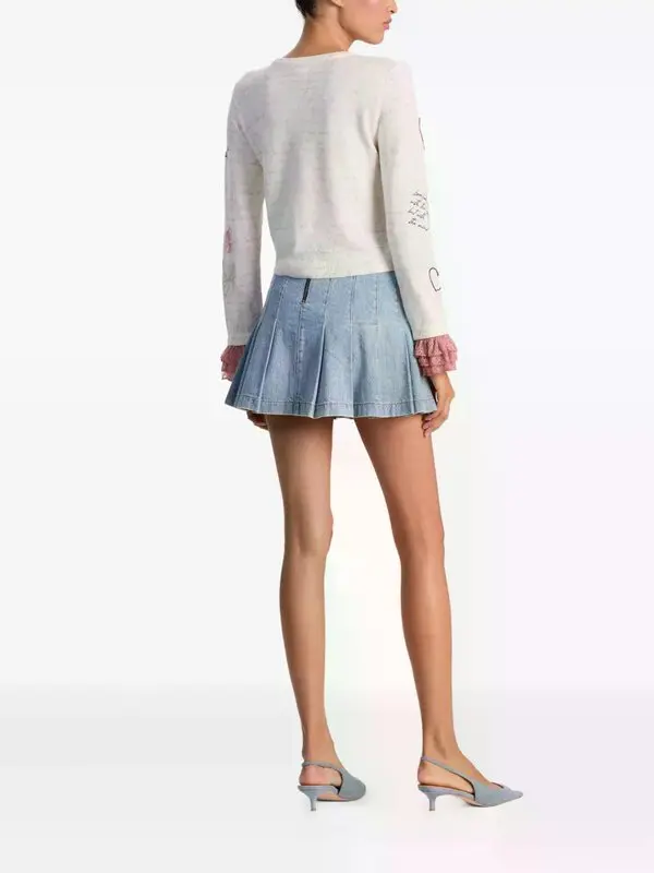 Alice + Olivia Knitted Top With Ruffled Cuffs