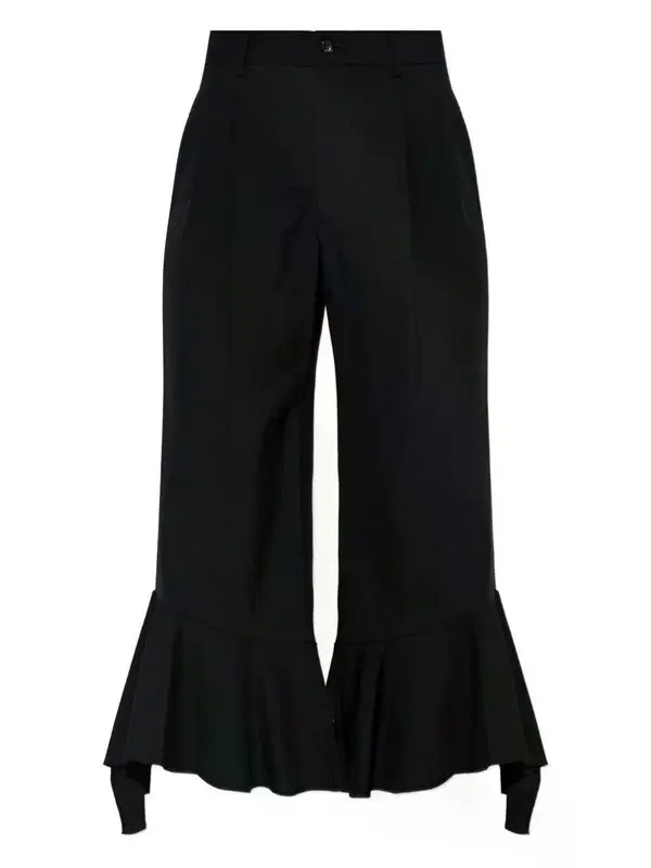 Comme Des Garçons Ruffled-hem Trousers