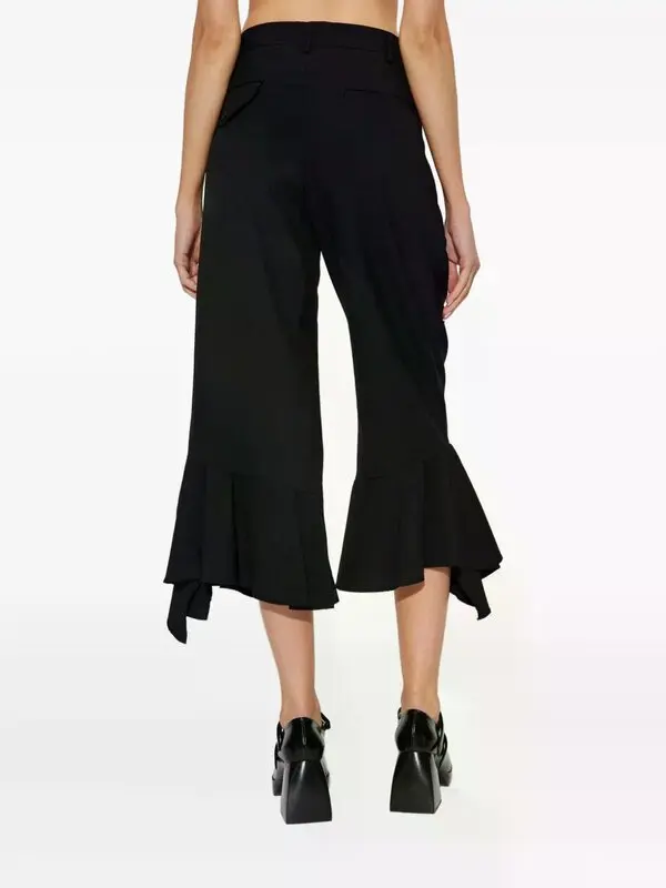 Comme Des Garçons Ruffled-hem Trousers