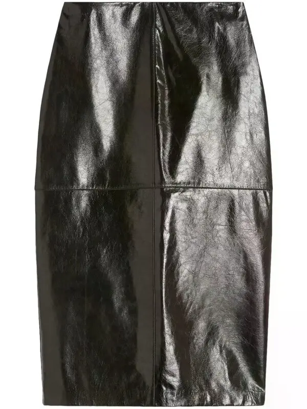 Max Mara Panelled Leather Skirt