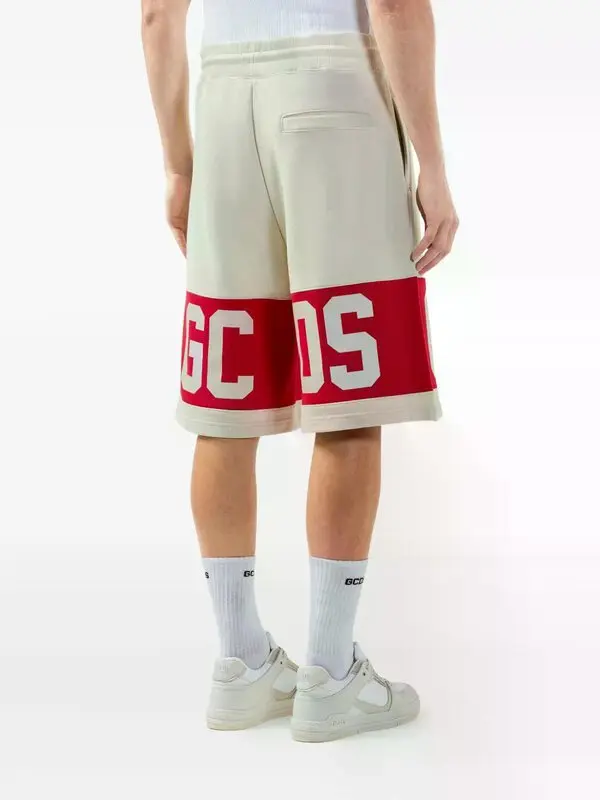 Gcds Logo-print Shorts - Neutrals