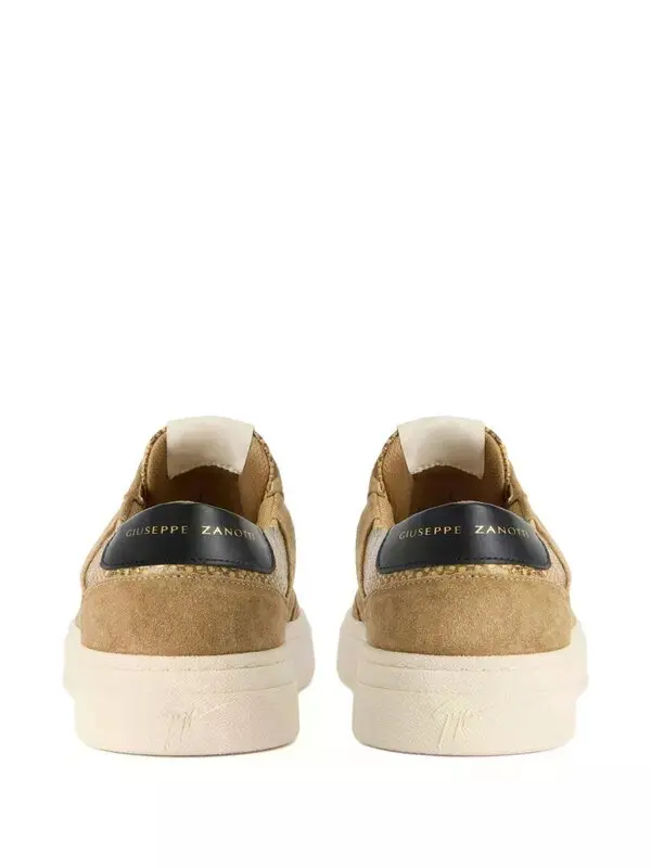 GIUSEPPE ZANOTTI Reptile-print Leather Low-top Sneakers