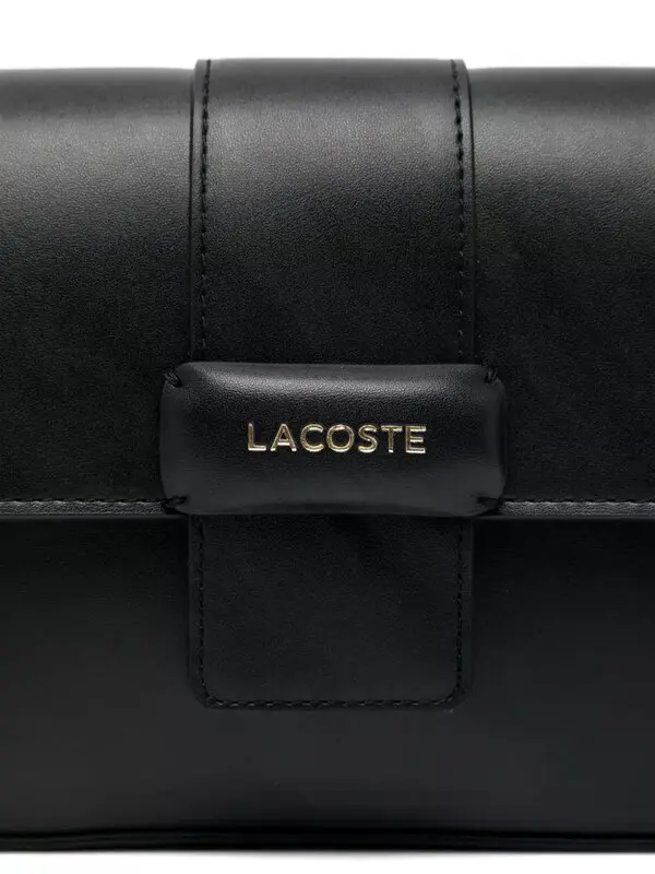 Lacoste Logo-appliqué Flap Bag - Black