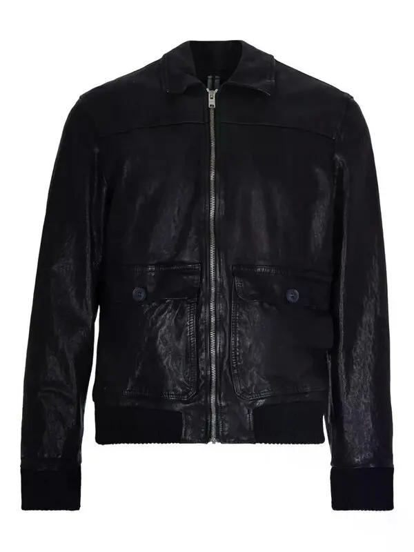 DFOUR Zip-up Leather Jacket