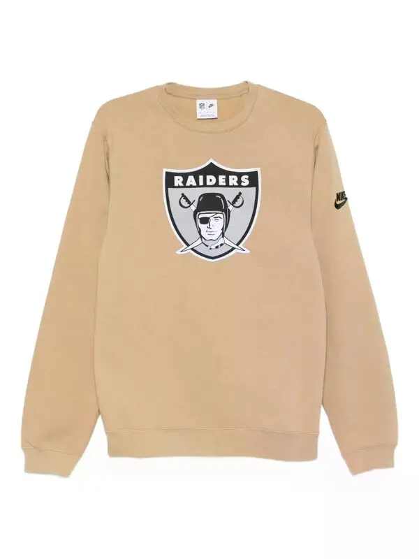 Nike X Nfl Las Vegas Raiders Swing Pass Rewind Club Sweatshirt - Neutrals