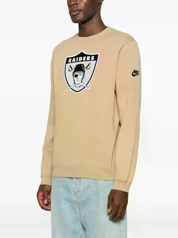 Nike X Nfl Las Vegas Raiders Swing Pass Rewind Club Sweatshirt - Neutrals