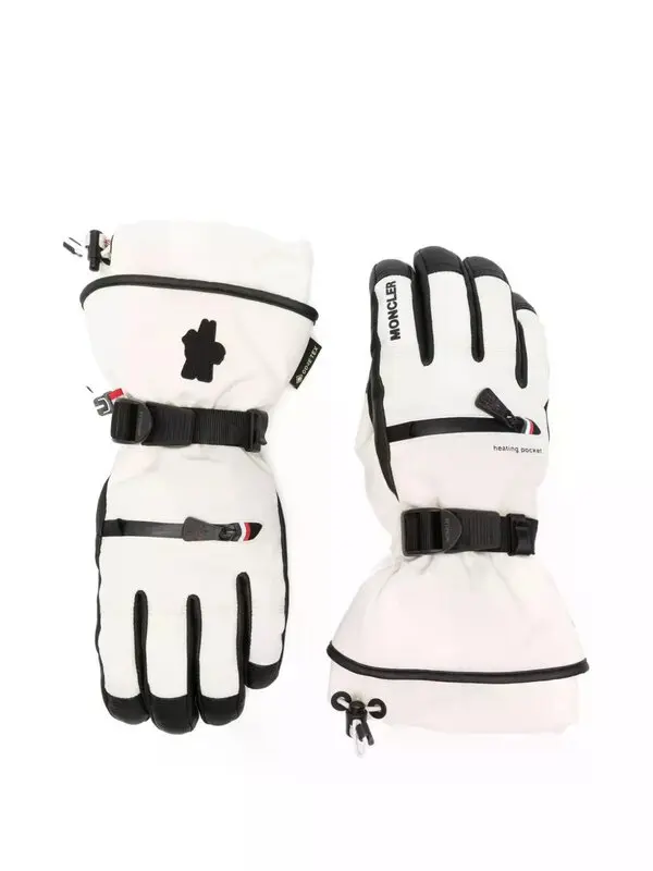 Moncler Panelled Ski Gloves - White
