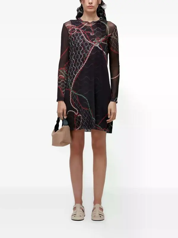 OSKLEN Printed Long-sleeve Mini Dress