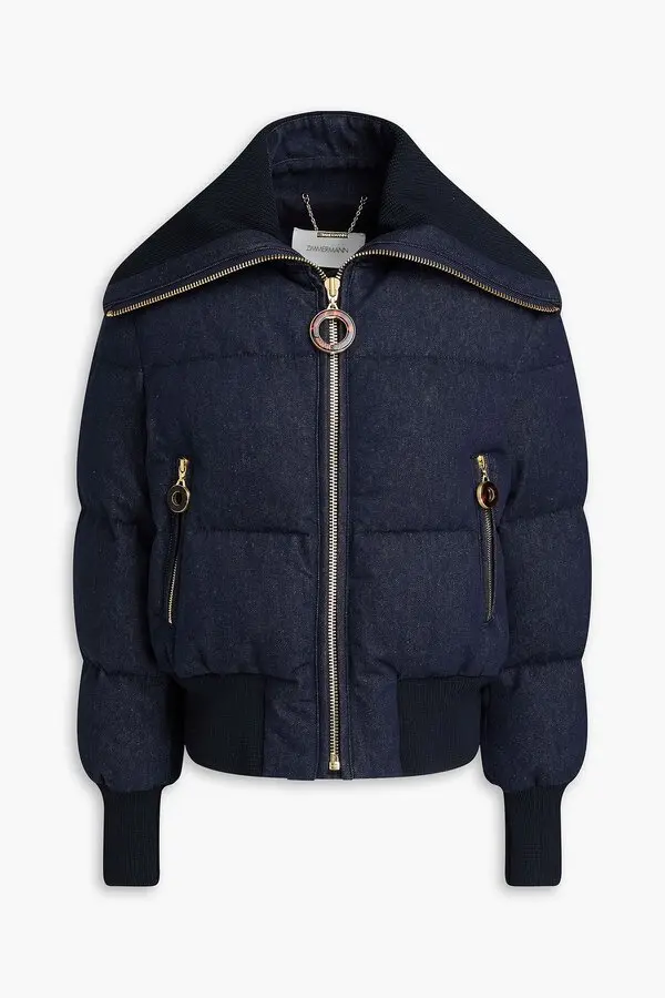 Zimmermann Quilted Denim Down Jacket