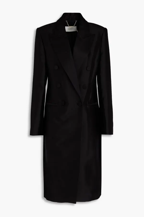 Zimmermann Wool And Silk-blend Gabardine Coat