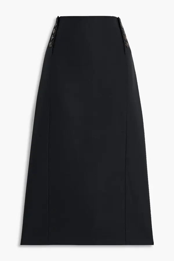 Veronica De Piante Nova Crepe Midi Skirt