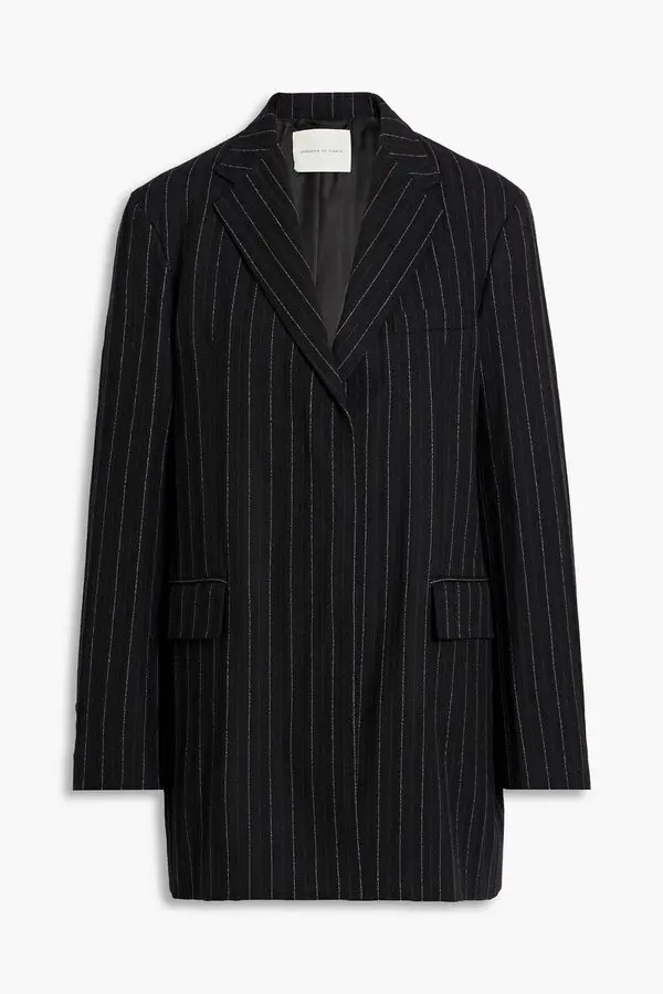 Veronica De Piante Francesco Pinstriped Wool Blazer