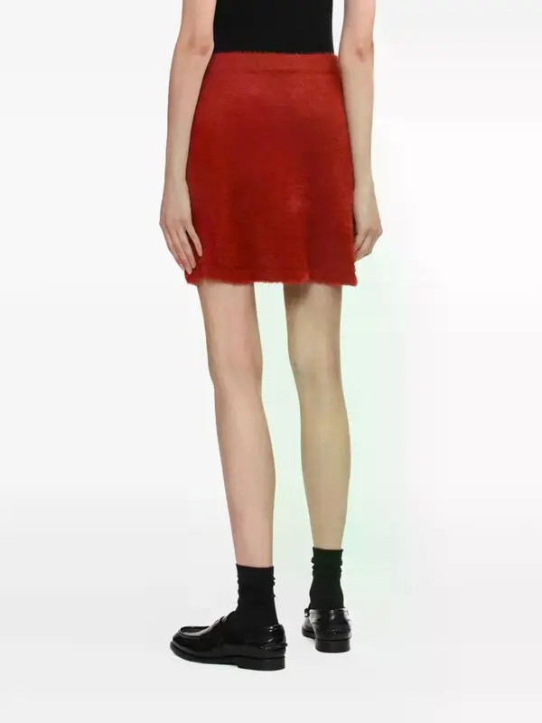 Helmut Lang Textured Mini Skirt - Red