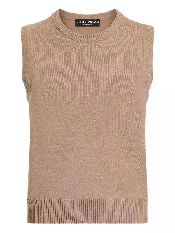 Dolce & Gabbana Cashmere Sleeveless Crewneck Top