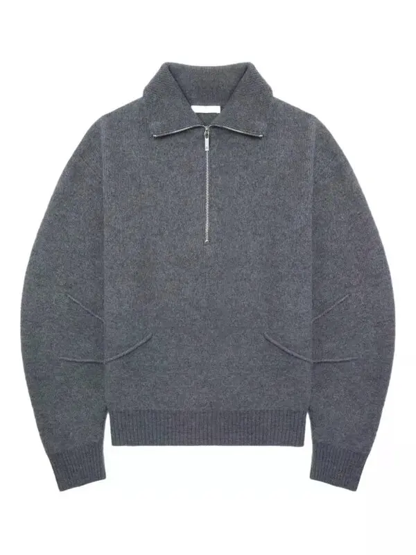 Helmut Lang Zip-collar Sweater - Grey