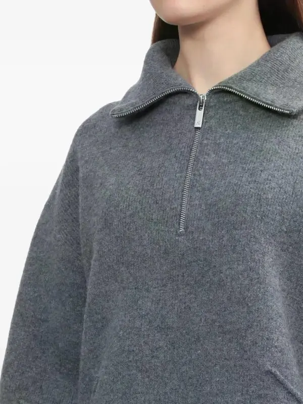 Helmut Lang Zip-collar Sweater - Grey