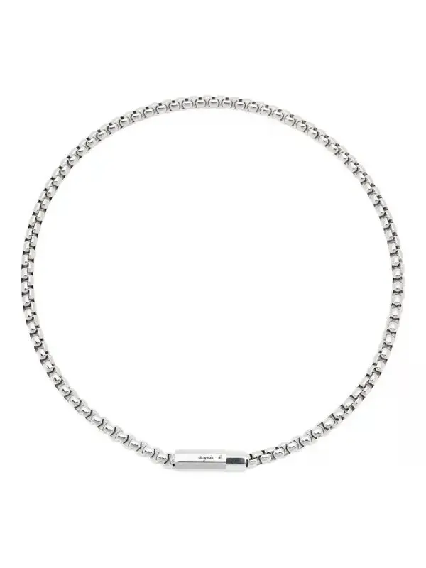 AGNÈS B. Octagon-clasp Necklace - Silver
