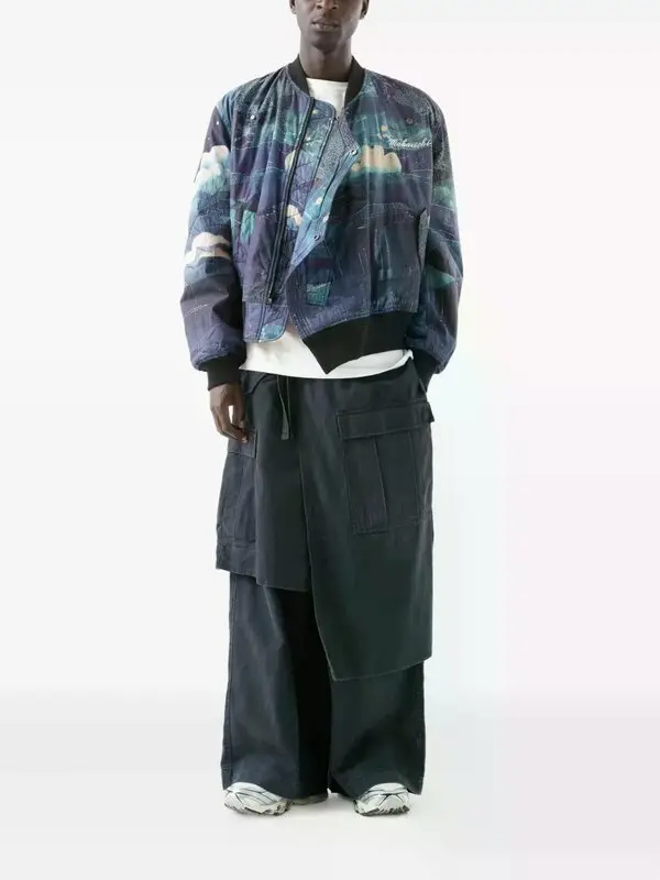 MAHARISHI 6227 Boro Crane Monk Ma1 Printed Bomber Jacket