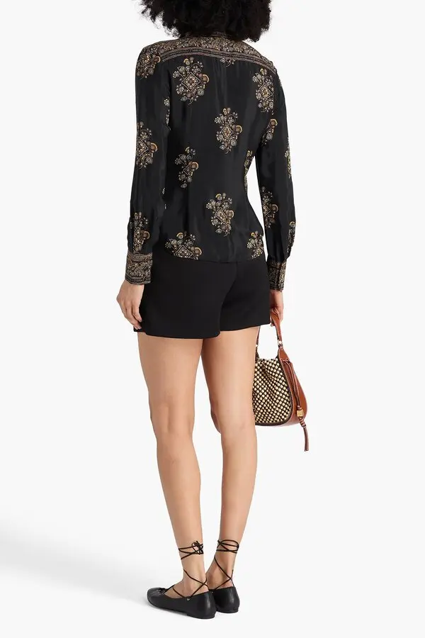 Zimmermann Crepe De Chine Button-up Shirt - Black