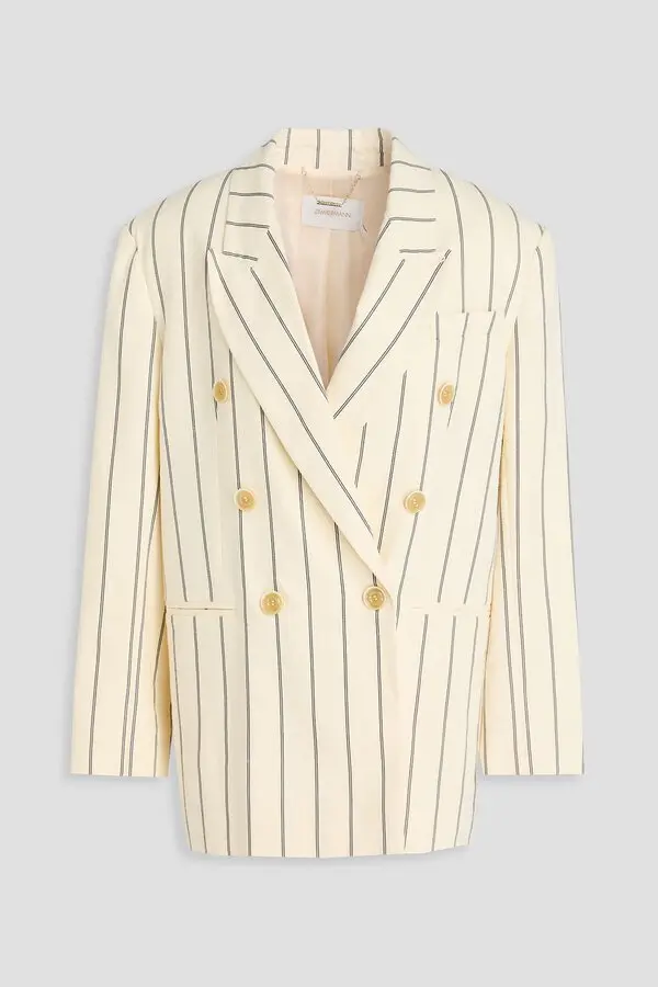 Zimmermann Striped Double-breasted Blazer