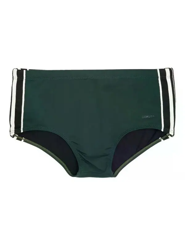 OSKLEN Stripe-detail Swim Briefs - Green