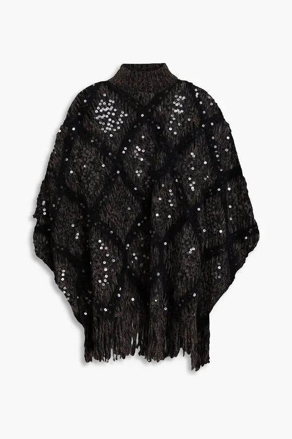 Brunello Cucinelli Sequin-embellished Wool-blend Turtleneck Sweater