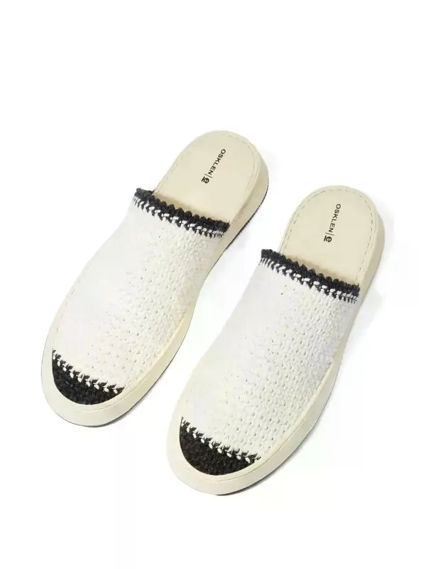OSKLEN Soho Crochet-detail Flat Mules