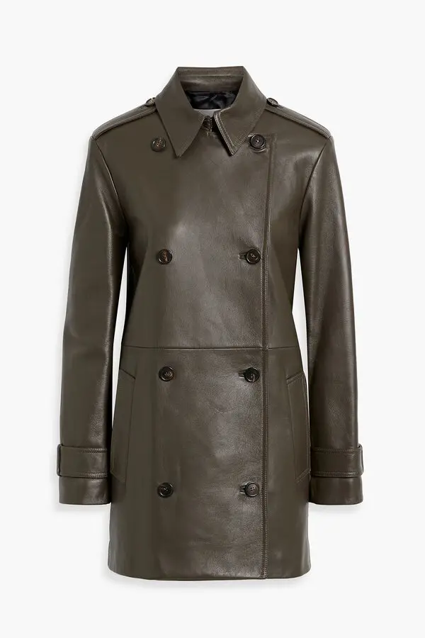 Veronica De Piante Charlotte Leather Trench Coat