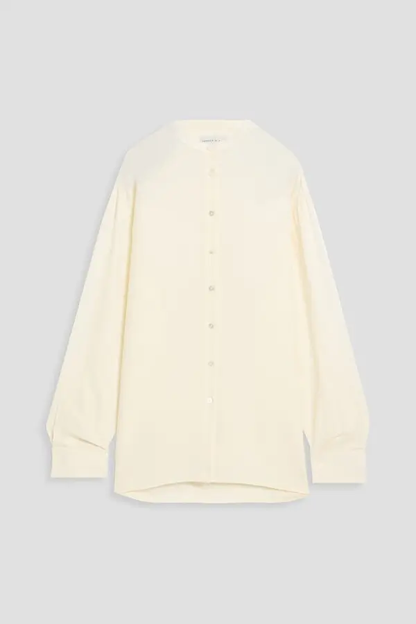 Veronica De Piante Daisy Wool And Silk-blend Shirt