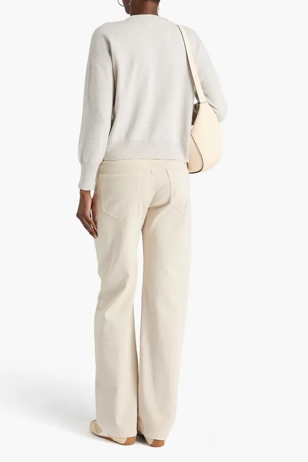 Brunello Cucinelli High-rise Wide-leg Jeans - Ecru