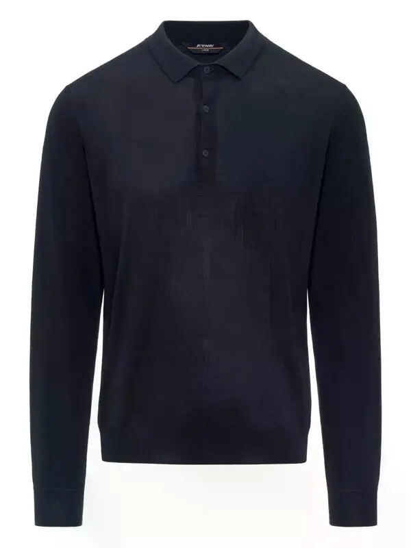 K-WAY Rey Button-fastening Polo Shirt - Blue