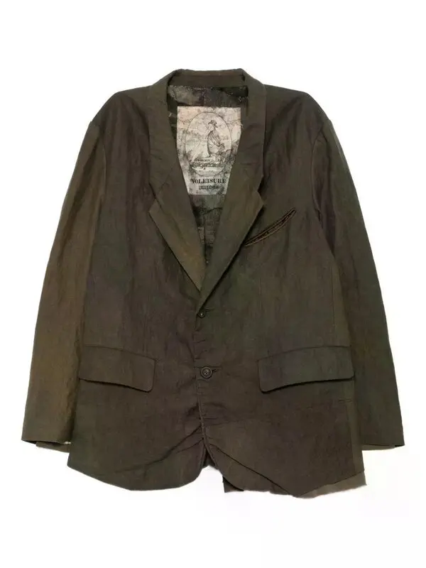 ZIGGY CHEN Distressed Dyed Blazer