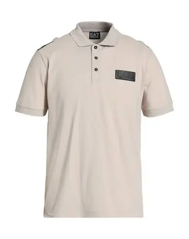 EA7 Polo Shirt Size Cotton, Polyester, Elastane - Beige
