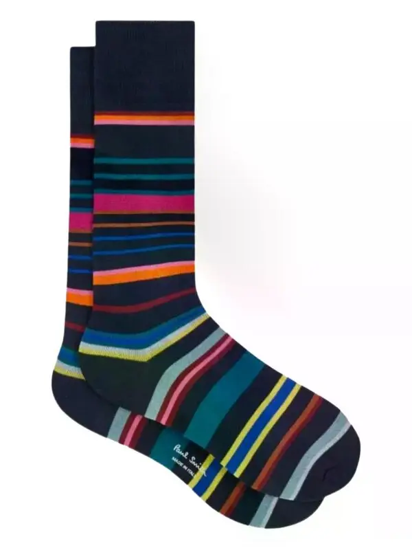 Paul Smith Striped Socks - Blue