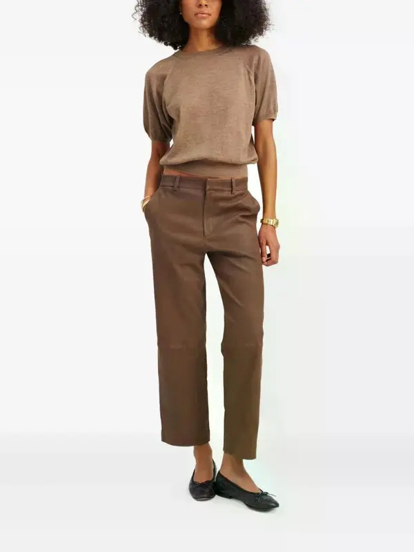 Sprwmn Panelled Leather Trousers