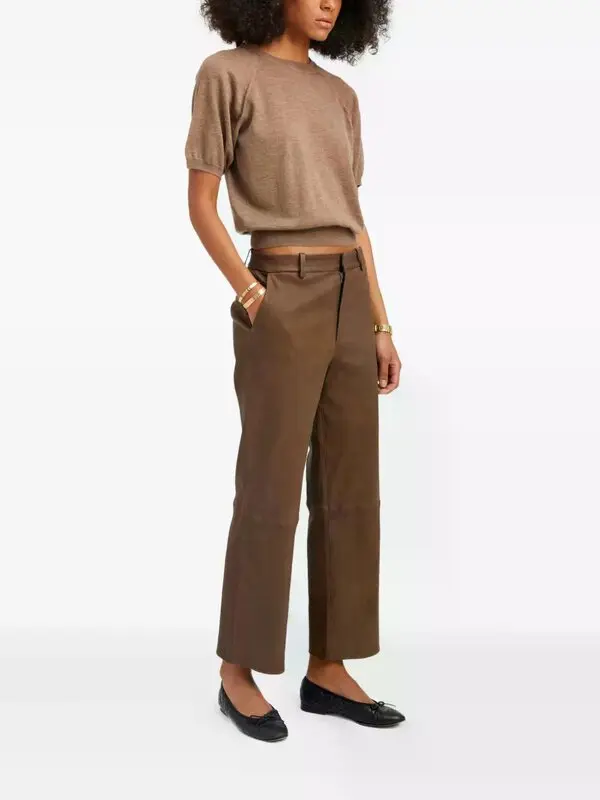 Sprwmn Panelled Leather Trousers