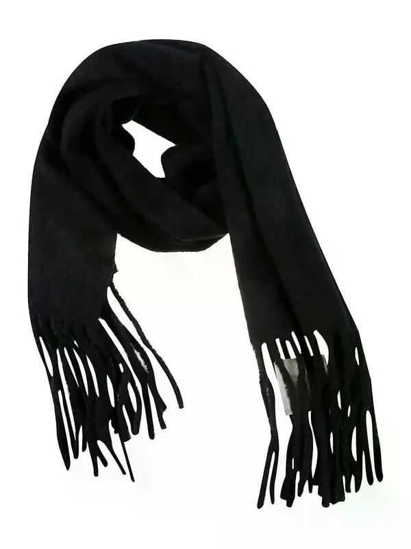 Loulou De Saison Santo Fringed Scarf - Black