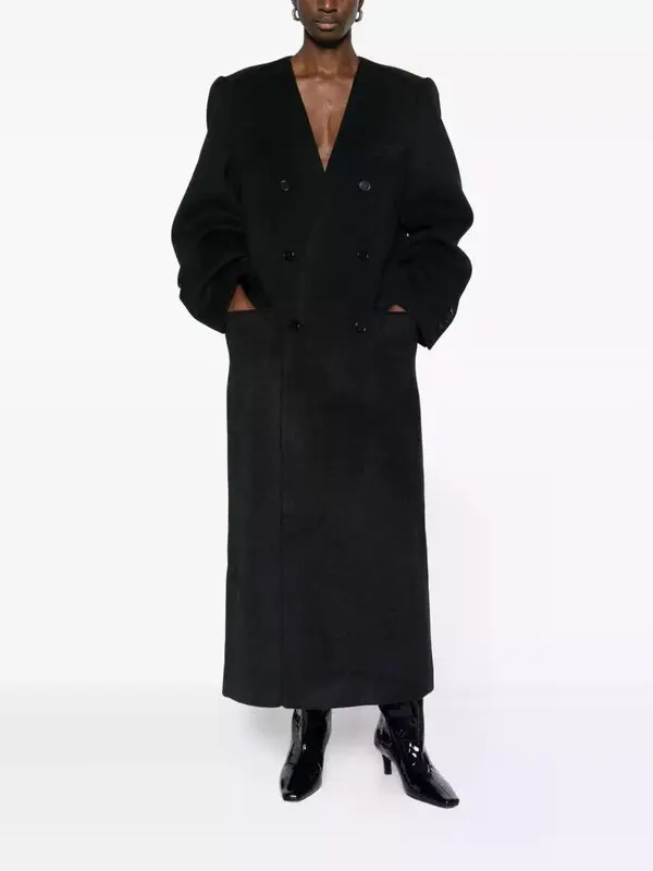 ALAINPAUL Double-breasted Virgin Wool-cashmere Blend Coat