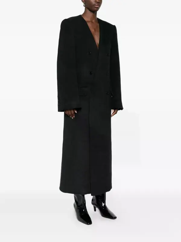 ALAINPAUL Double-breasted Virgin Wool-cashmere Blend Coat