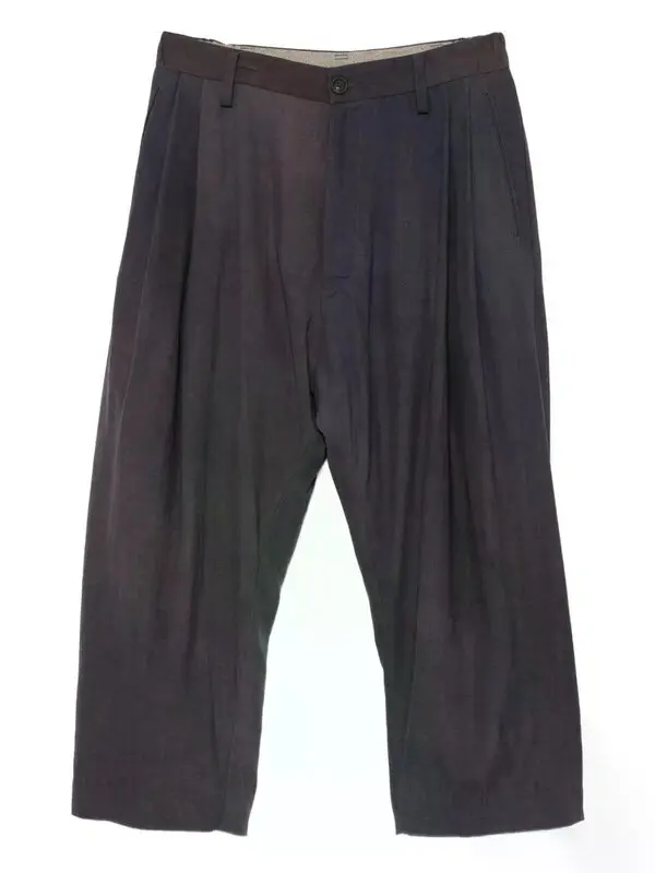 ZIGGY CHEN Dyed Wide-leg Trousers - Blue