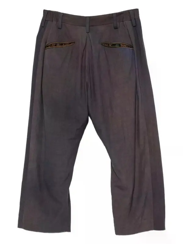 ZIGGY CHEN Dyed Wide-leg Trousers - Blue